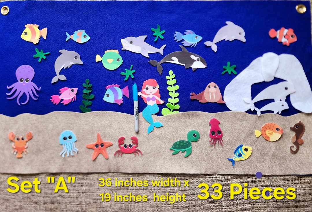 Under the Sea Felt Story / Slippery Fish Flannel Story/ Baby Beluga ...