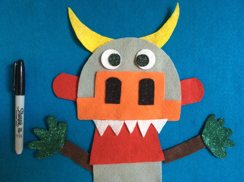 Tickle Monster Felt Board Stories//halloween Felt Story// | Etsy