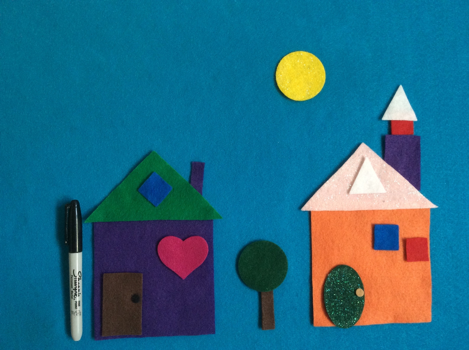Shape a House Felt Story//shapes Felt Board Stories//kids 2-6 - Etsy