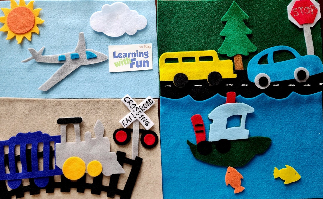 Transportation Felt Set//sea Land Ocean Flannel Board Set - Etsy