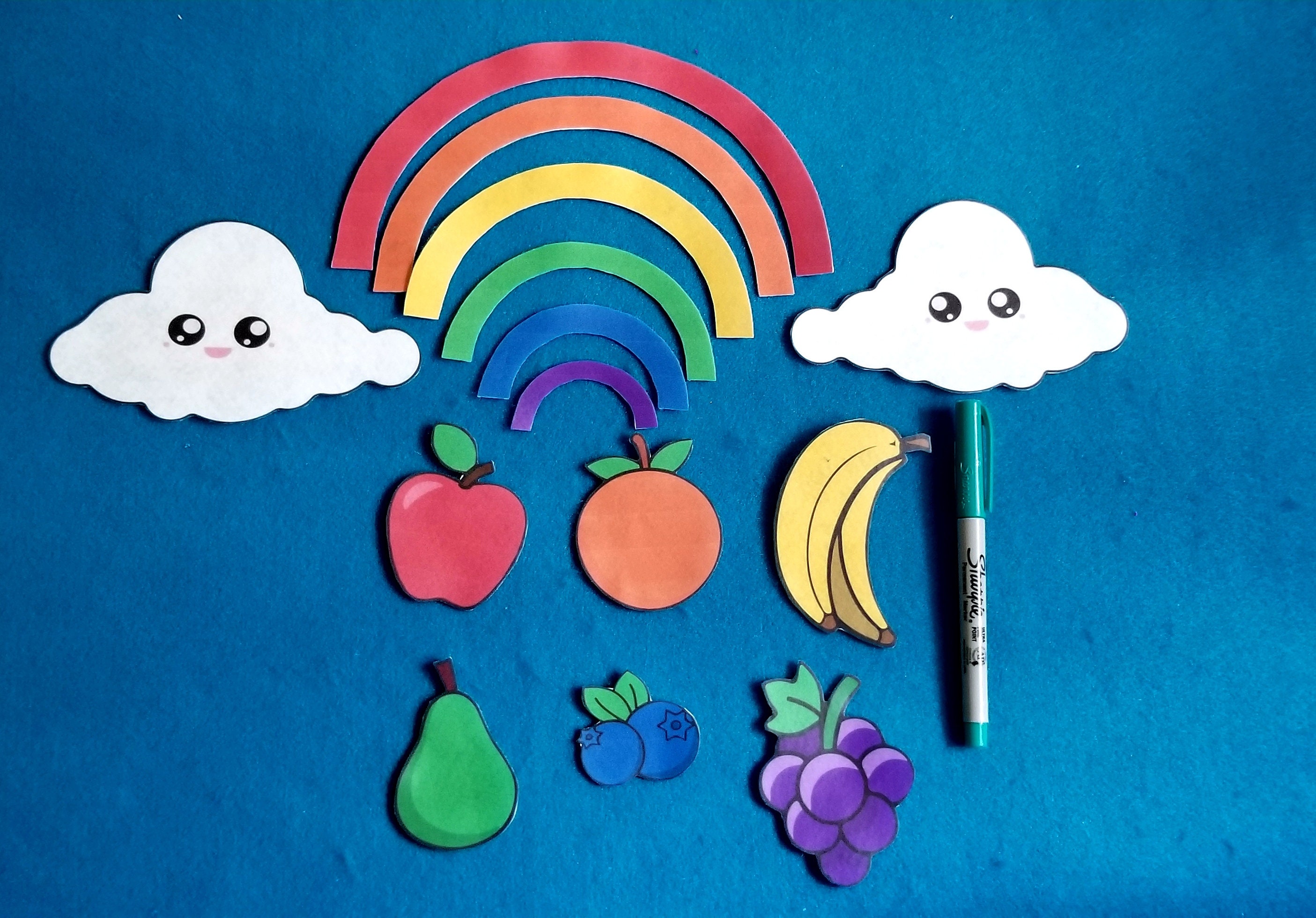 Rainbow Stew Felt Story//rainbow Colors Felt Board Story//preschool ...