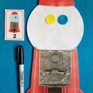 Math Kids Kit Felt Story//gumball in a Gumball Machine//matching ...