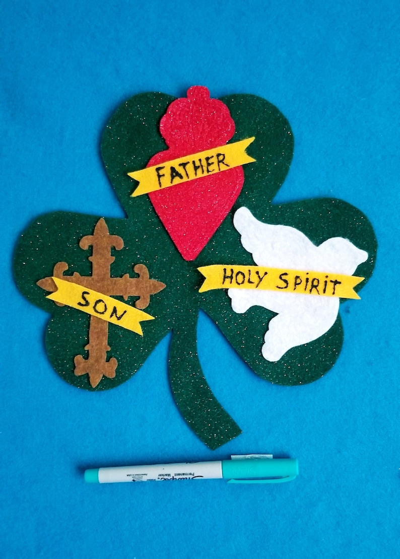 Holy Trinity Shamrock Felt Story//catholic Felt | Etsy