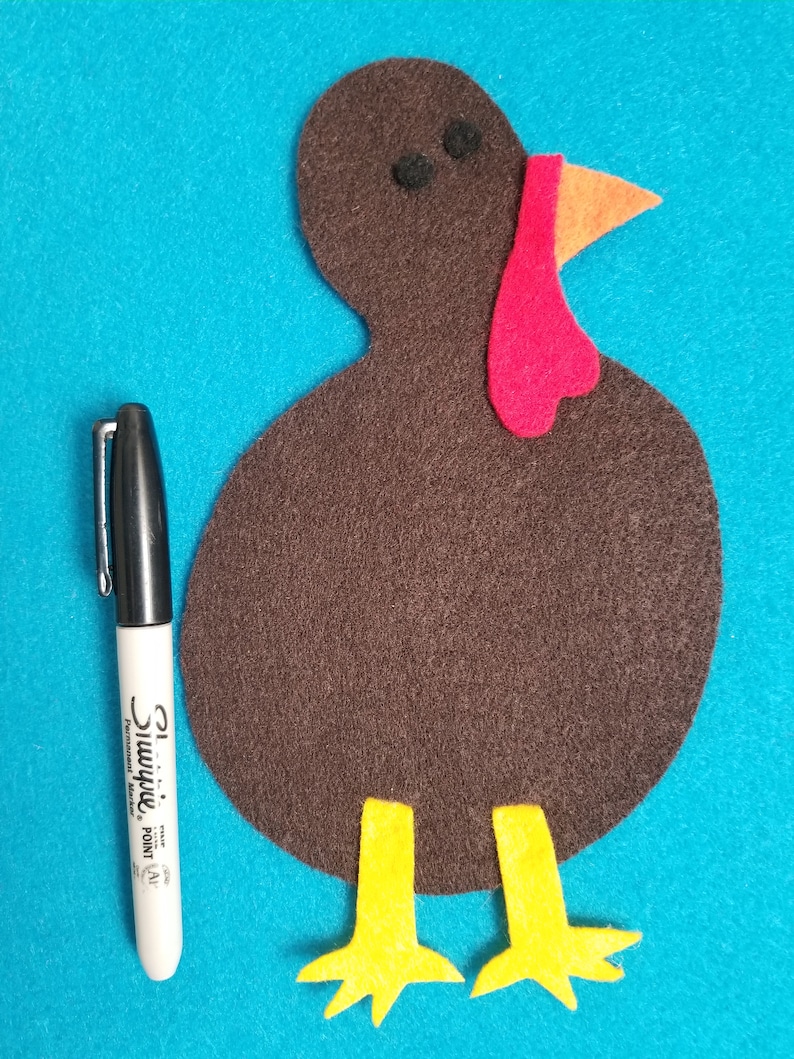 Turkey Wore a Rainbow Feather//felt Stories//thanksgiving Felt - Etsy
