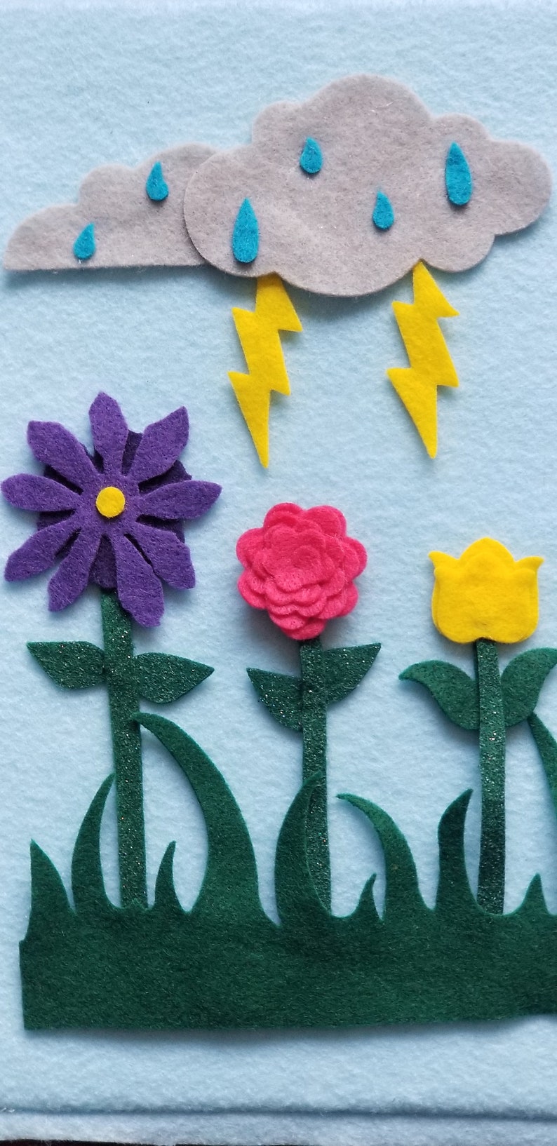 5 Little Flowers //felt Board Stories//flannel Board - Etsy