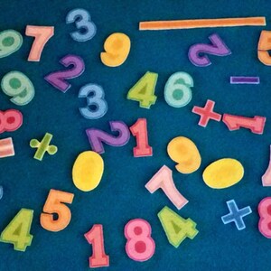Felt Numbers Math Symbols 36 Pieces//home Schooling Numbers Set//math ...