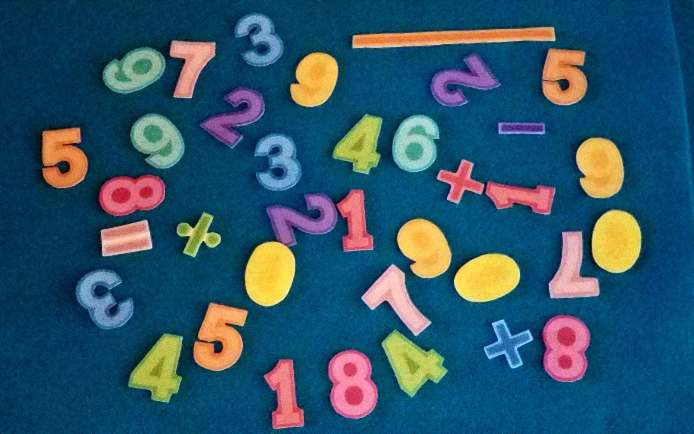 Felt Numbers Math Symbols 36 Pieces//home Schooling Numbers Set//math ...