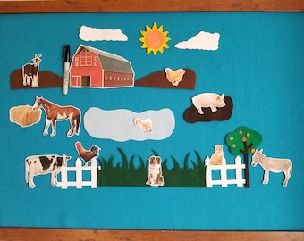 Old Mcdonald's Farm Felt Board Set - Etsy