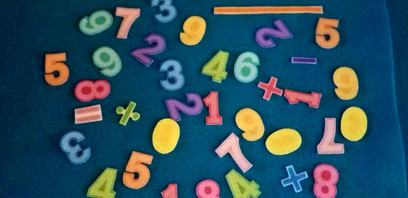 Felt Numbers Math Symbols 36 Pieces//home Schooling Numbers - Etsy