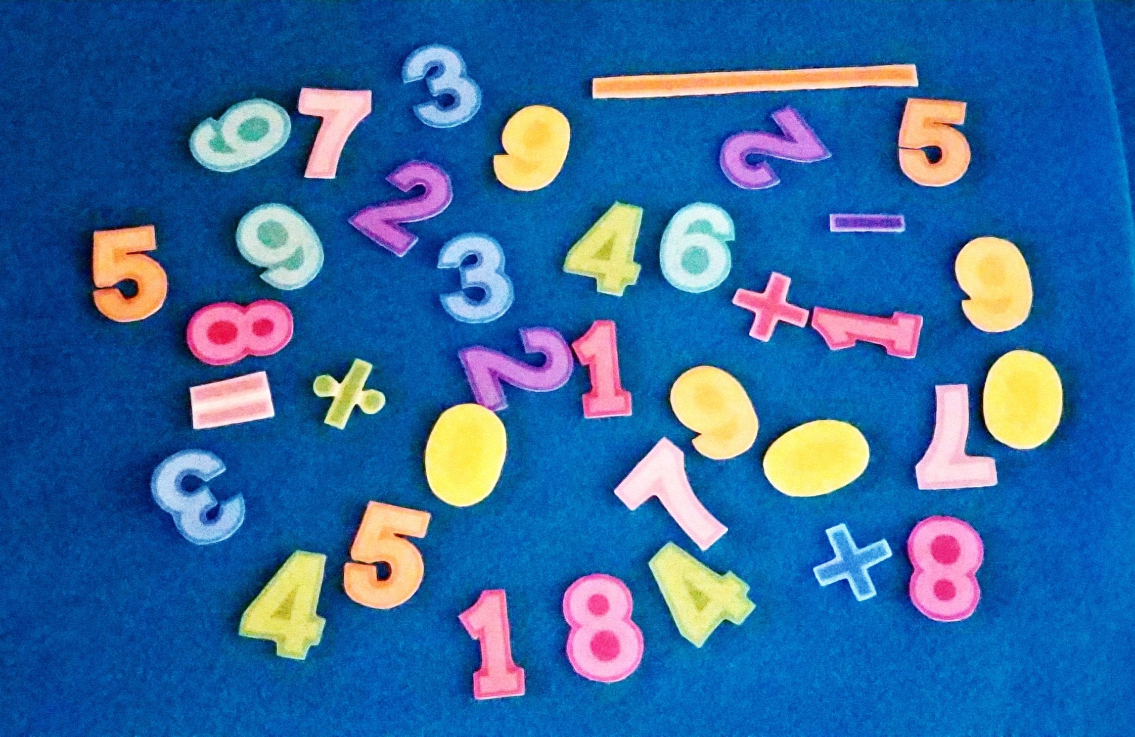 Felt Numbers Math Symbols 36 Pieces//home Schooling Numbers Set//math ...