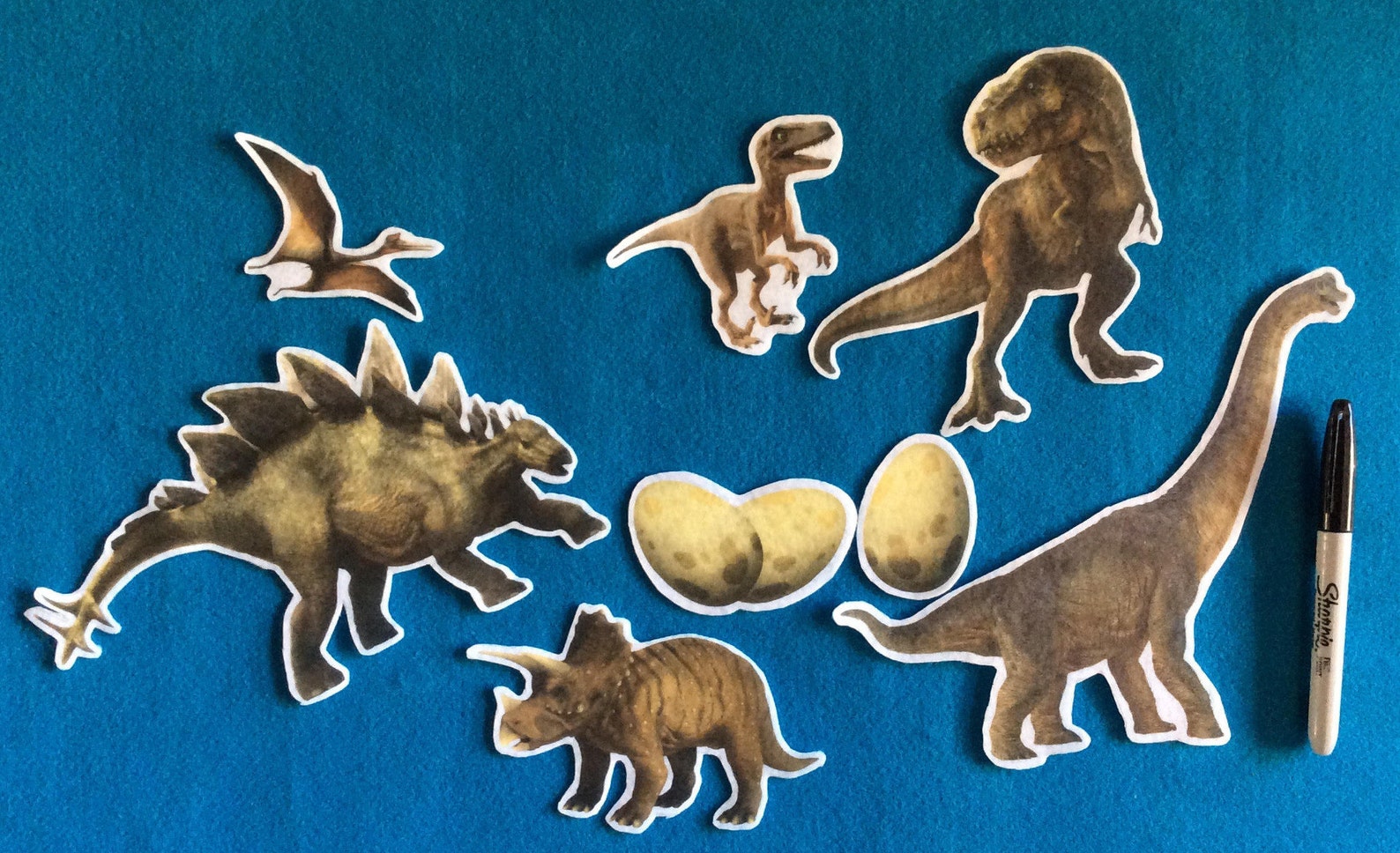 Dinosaurs Set Felt Board Stories//dinosaurs Play Set//easter Basket ...
