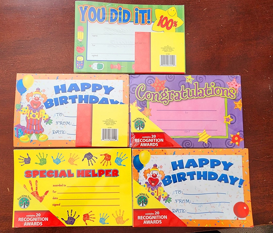 Children Recognition Awards 100 Pcs// Birthday / Special Helper ...