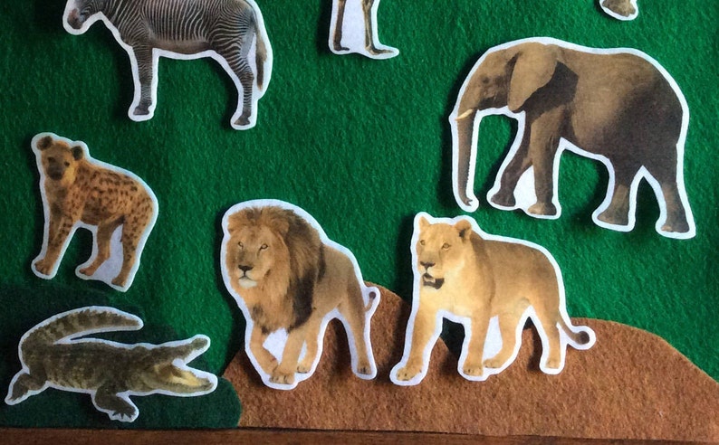 African Animal Felt Stories//realistic Zoo Animals//felt Board | Etsy