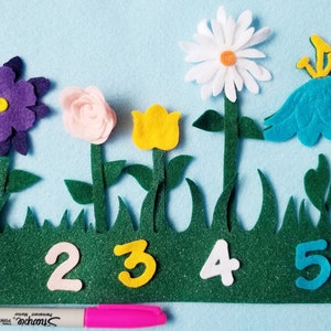 5 Little Flowers //felt Board Stories//flannel Board Stories//spring ...