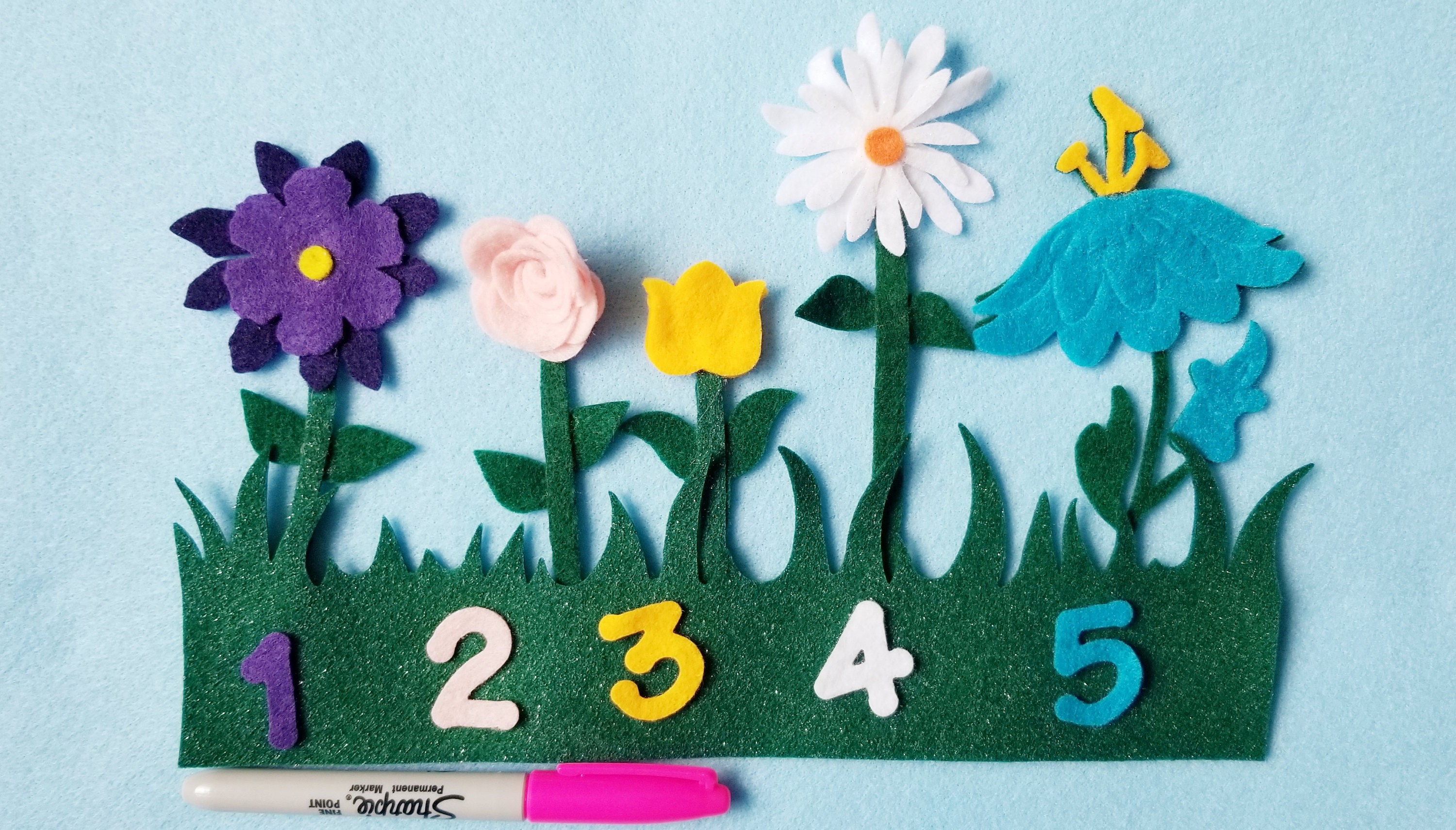 5 Little Flowers //felt Board Stories//flannel Board Stories//spring ...