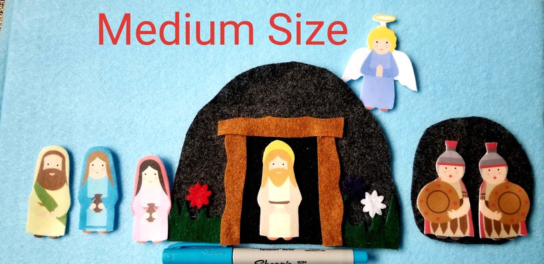 Easter Resurrection Felt Story Large//easter Basket Stuffer//religious ...