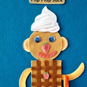 Flip Flap Jack Felt Board Story, M. AND L.//food Felt Story//kids Gift ...