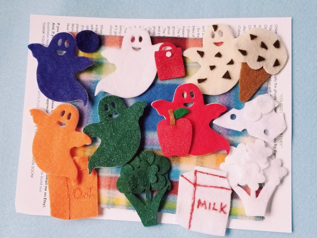 The Chocolate Chip Ghost Felt Story 16 Pieces//halloween Felt Board ...