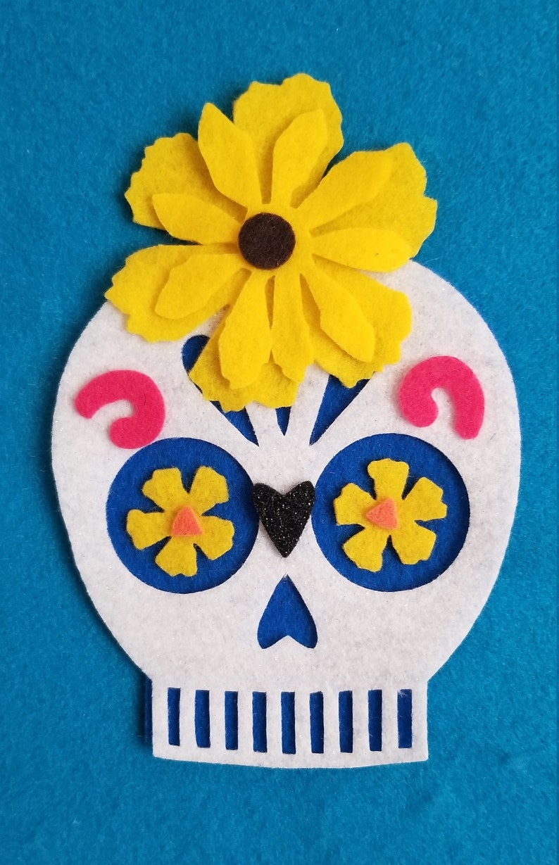 Felt Skull Kids Craft Kit//day of the Dead Celebration//die - Etsy