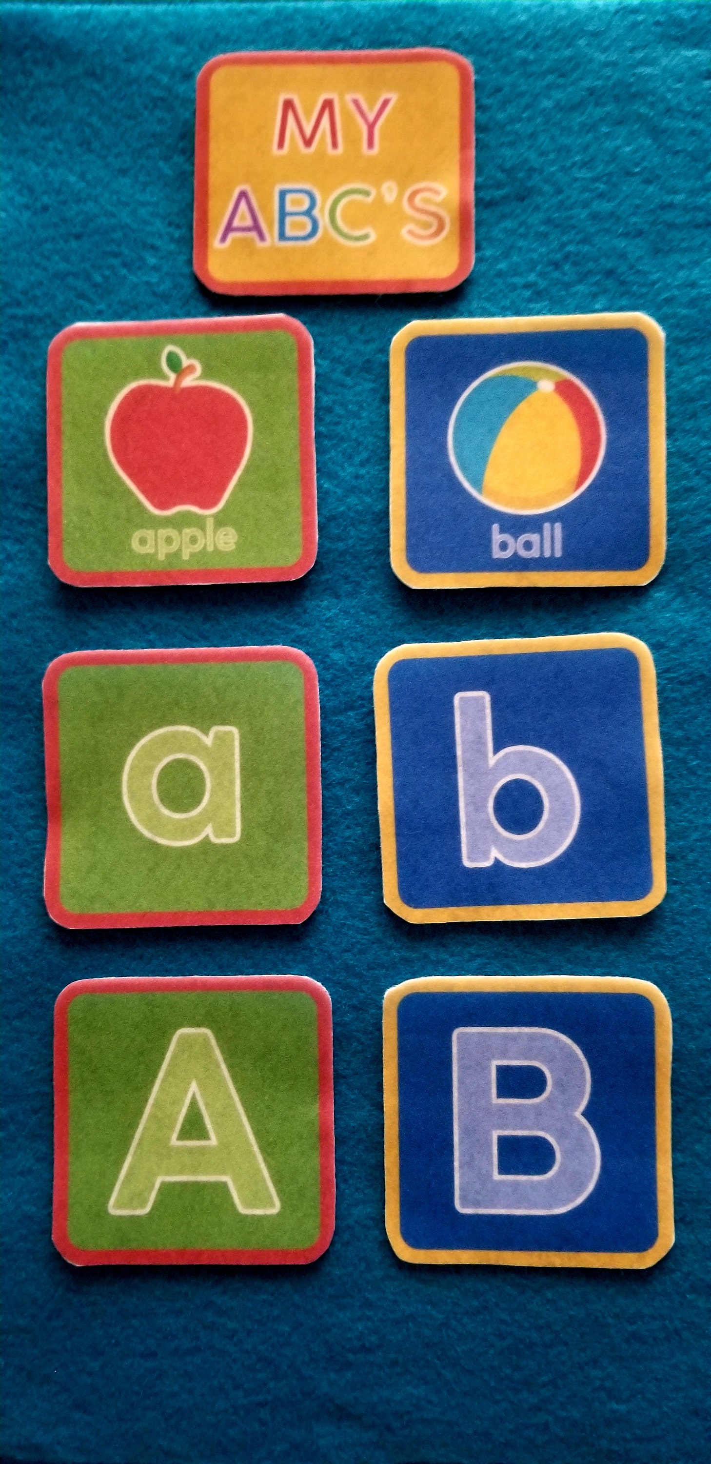 Abc's Felt Blocks Matching Game 58-84 Pieces//abc's - Etsy