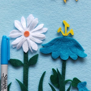 5 Little Flowers //felt Board Stories//flannel Board Stories//spring ...