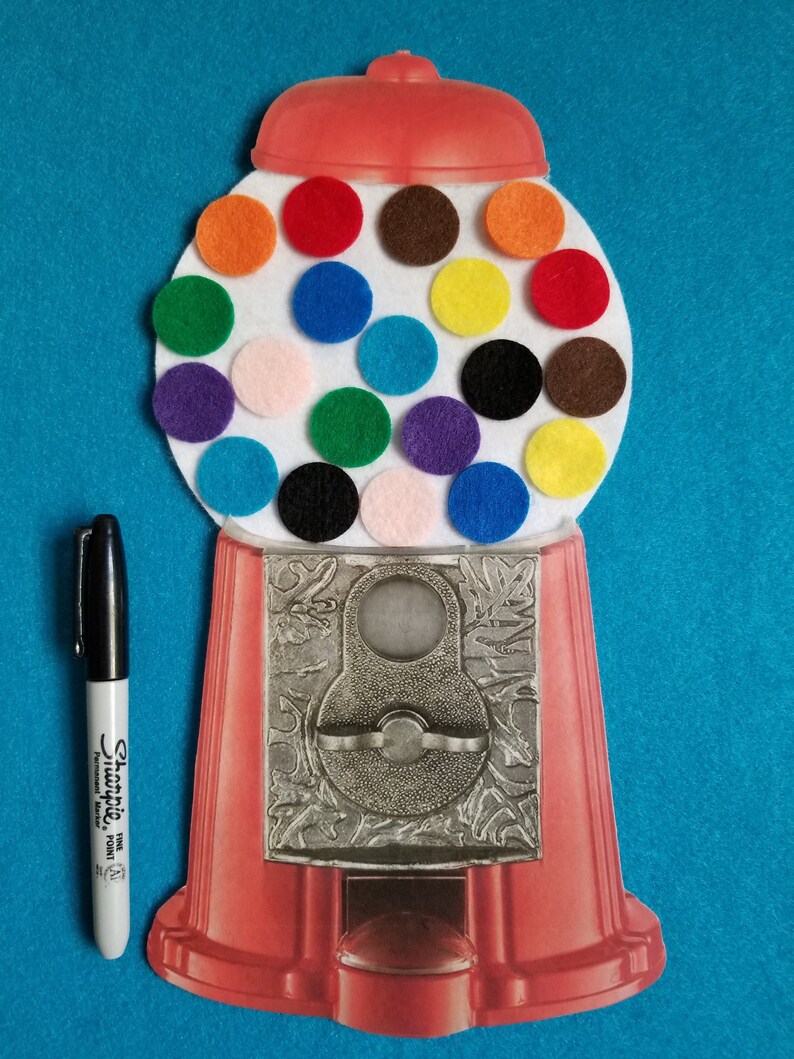 Math Kids Kit Felt Story//gumball in a Gumball Machine//matching ...