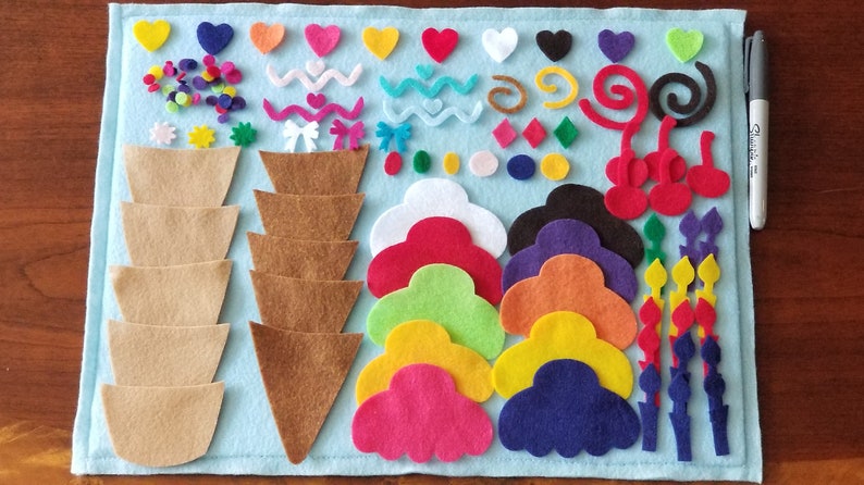 Kids craft set 78 Pcs. //felt board 16 x 12//Ice | Etsy