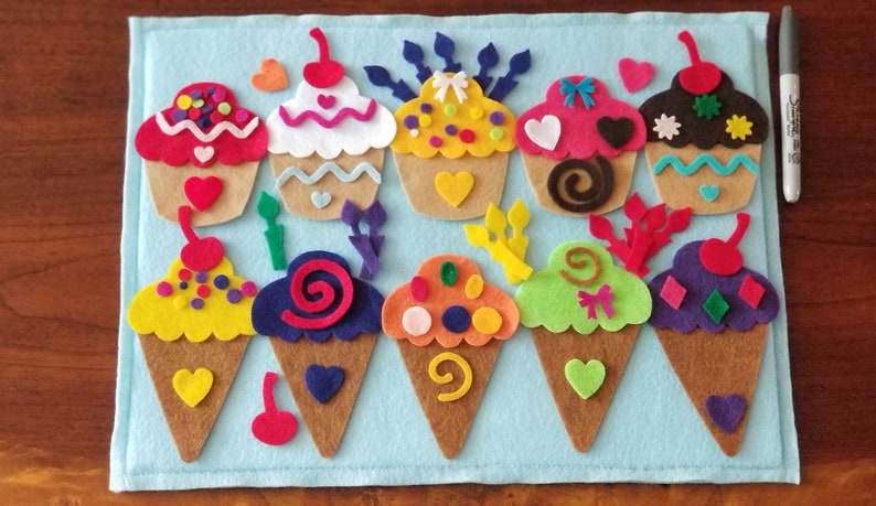 Kids craft set 78 Pcs. //felt board 16 x 12//Ice | Etsy