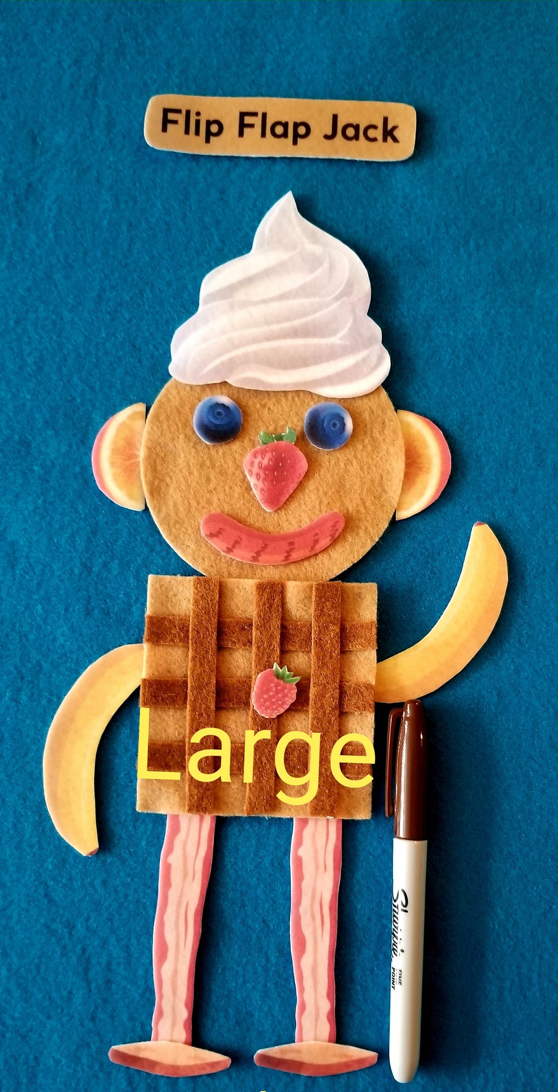 Flip Flap Jack Felt Board Story M. AND L.//food Felt - Etsy