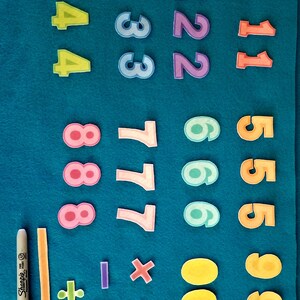 Felt Numbers Math Symbols 36 Pieces//home Schooling Numbers Set//math ...