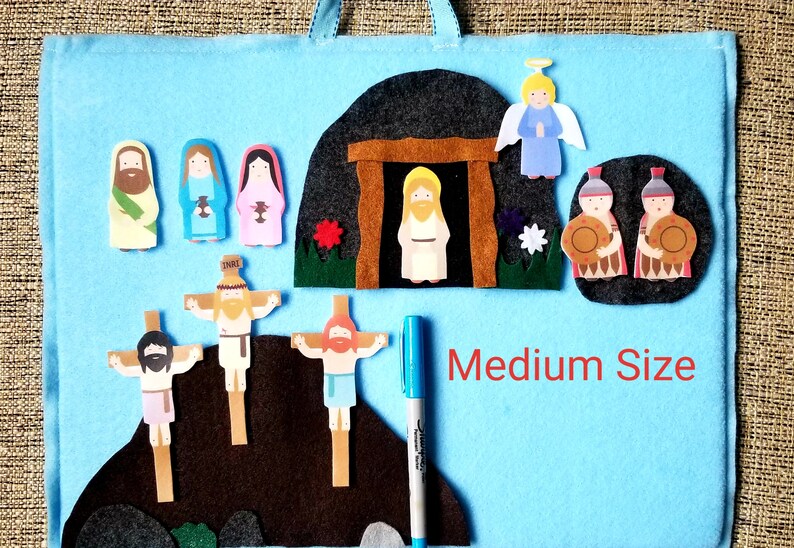 Easter Resurrection Felt Story Large//easter Basket Stuffer//religious ...