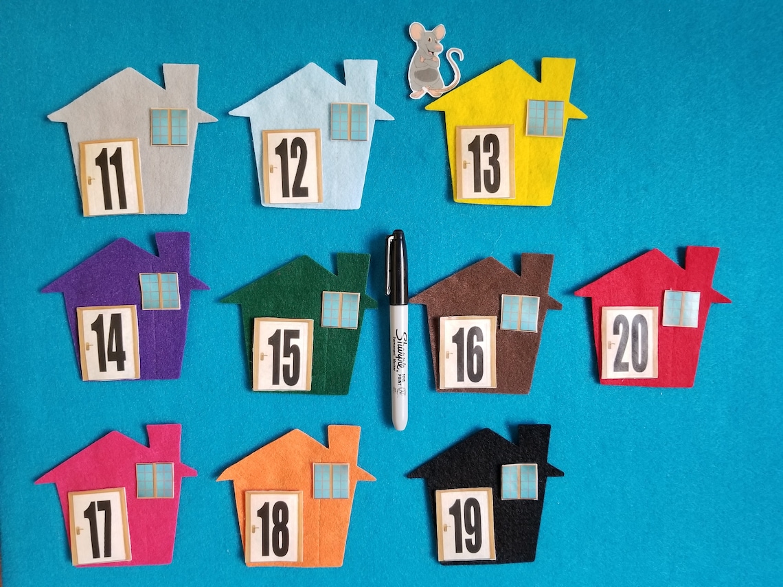 Felt Mouse Hide and Seek Game – Learning Colors, Numbers (2 Mice) - Etsy