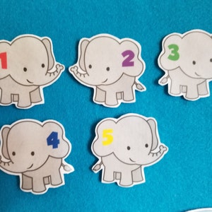 5 Elephants Bathtub//felt Board Stories// 5 Elephants Went Out to Play ...