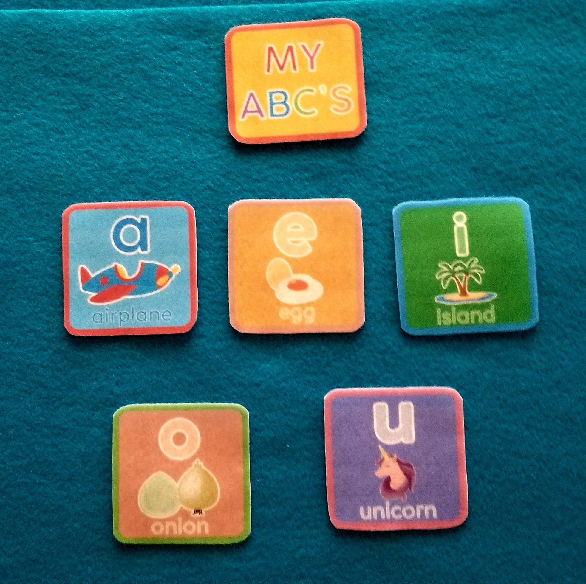 Abc's Felt Blocks Matching Game 58-84 Pieces//abc's - Etsy