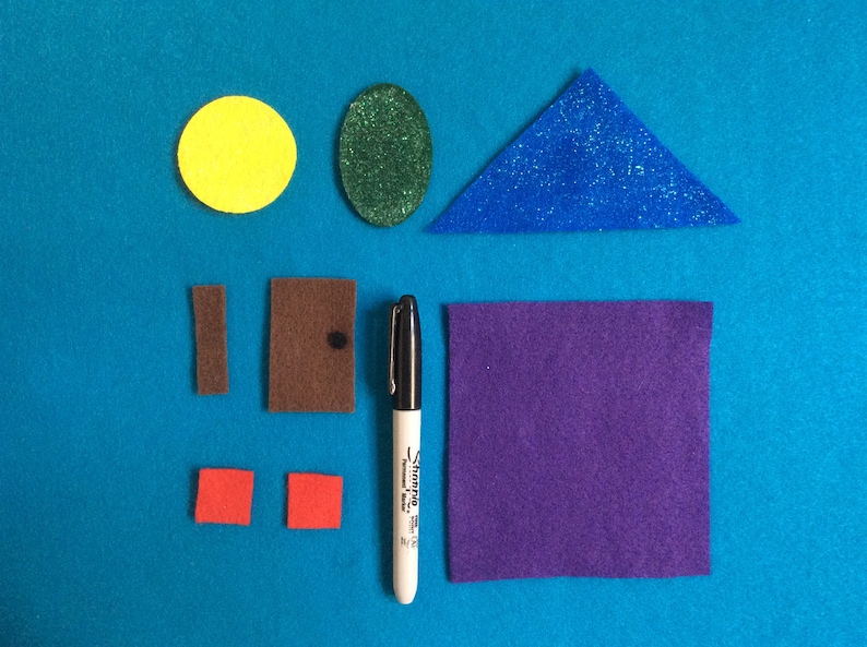 Shape a House Felt Story//shapes Felt Board Stories//kids 2-6 | Etsy