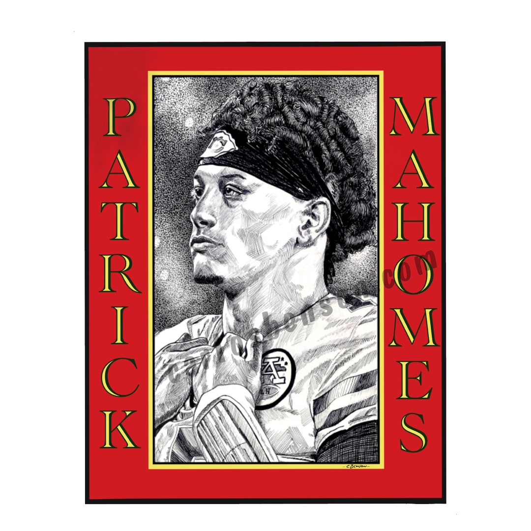 Patrick Mahomes Sticker! Original Drawing! Thousands of Dots! - Etsy