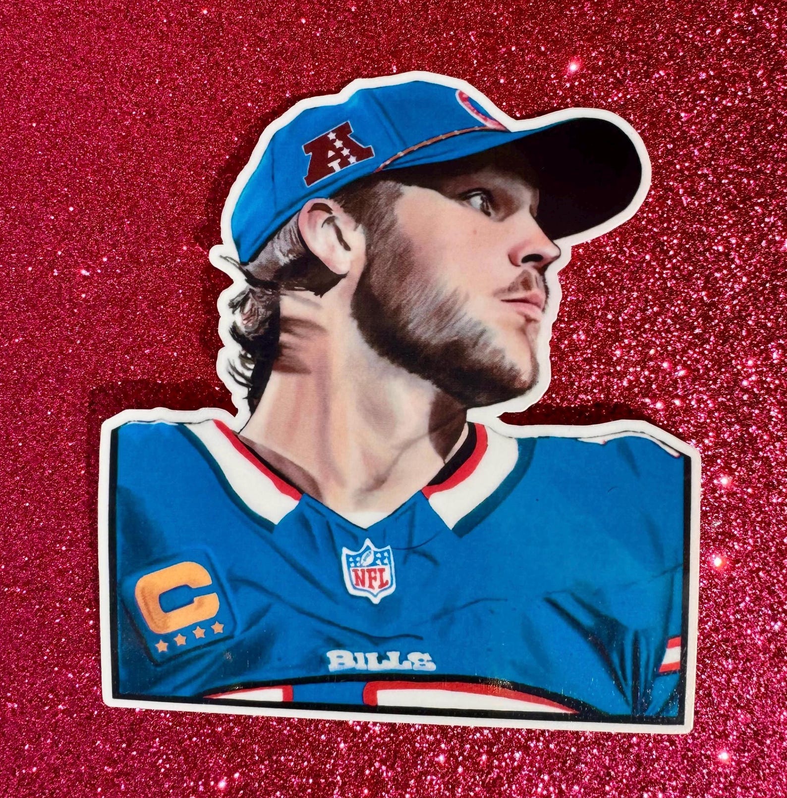Josh Allen Sticker! 2 Versions. Original Artwork! QB Buffalo Bills NFL ...