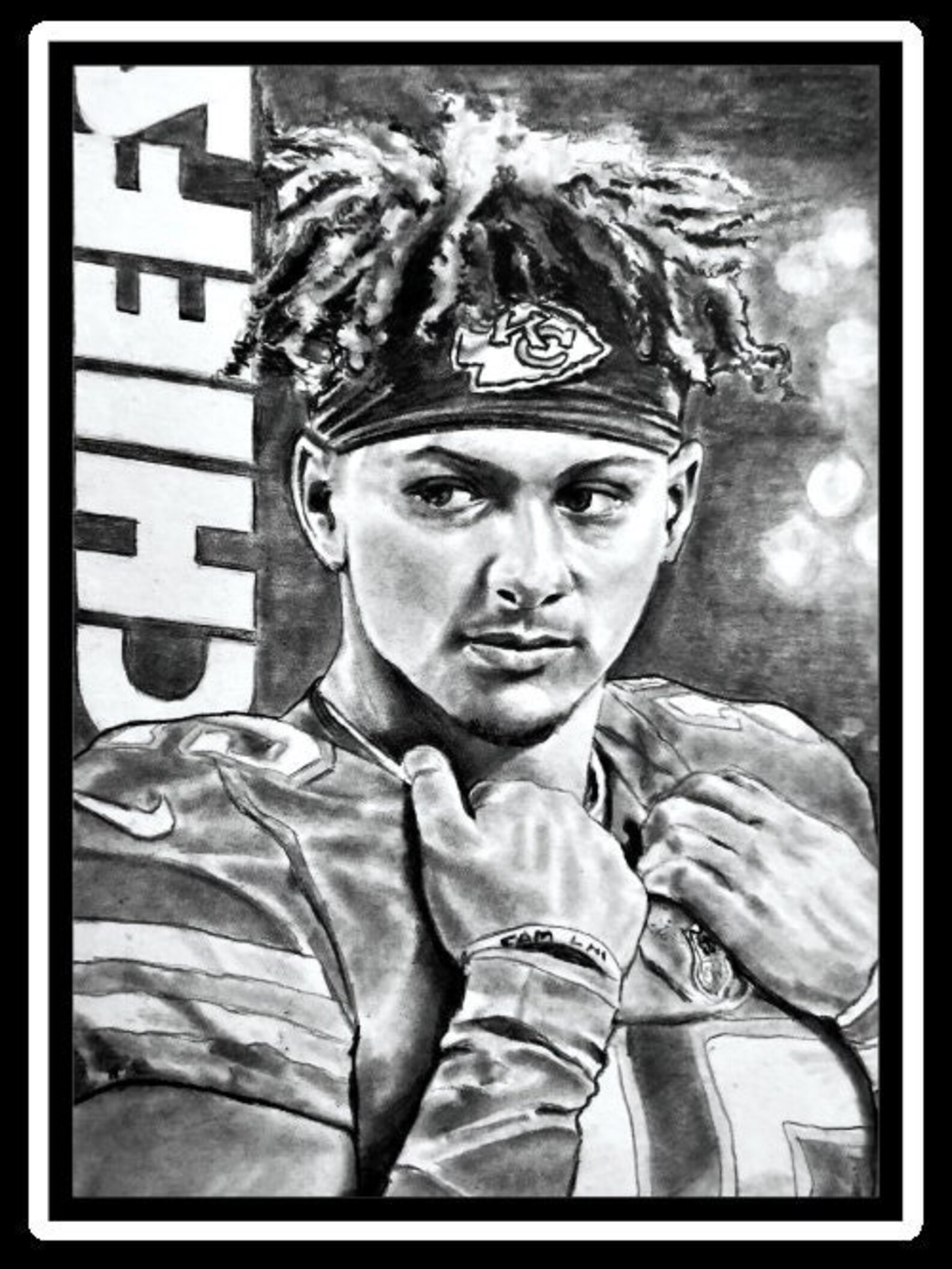 Patrick Mahomes Sticker: Original Art, KC Chiefs, NFL - Etsy