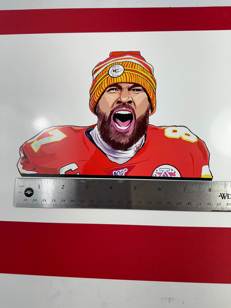Travis Kelce Original Art Print | SIZE 8.5x11 | KC Chiefs | Superbowl ...