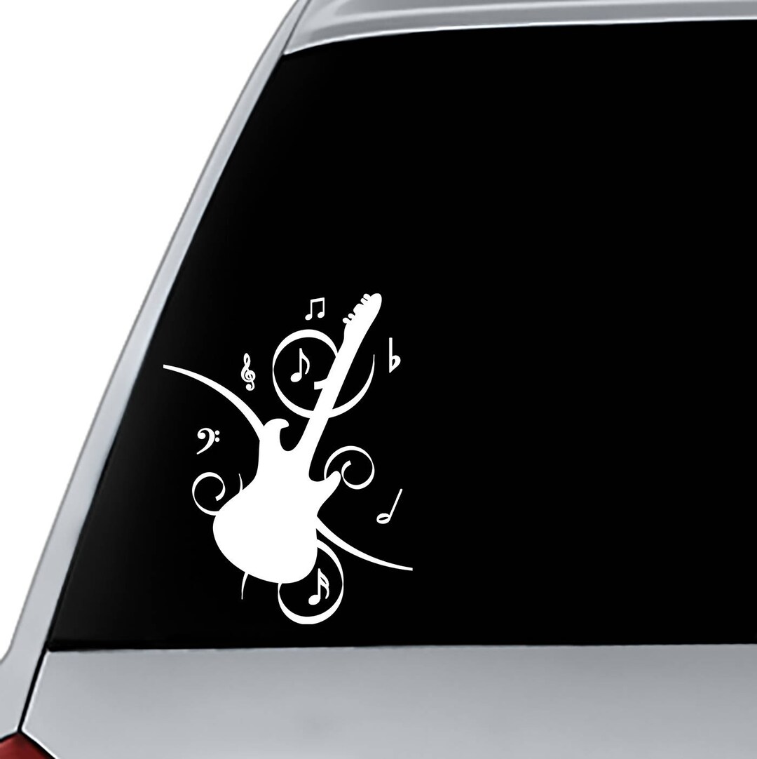 Guitar Decal for Car Guitar Sticker Phone Decal Laptop Decal Mug Decal ...