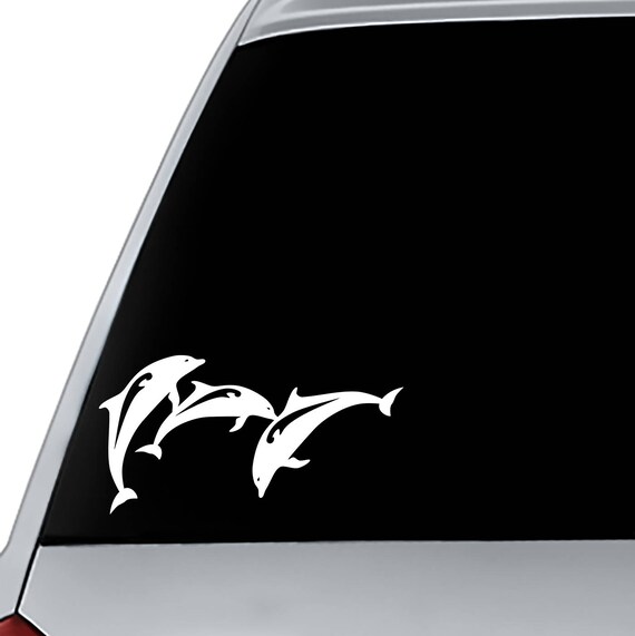 Dolphin Decal Dolphin Car Decal Dolphin Sticker Dolphins | Etsy