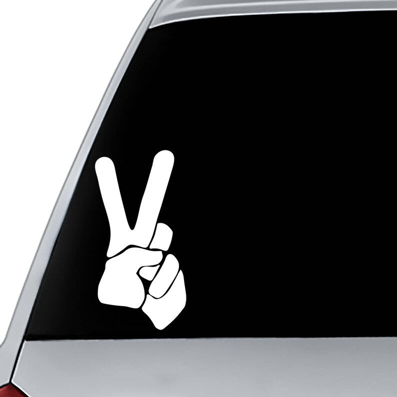 Car Decal Peace Sign Decal With Peace Sign Decal for Mug - Etsy