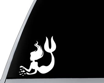 Mermaid Cup Car Decal / Be A Mermaid and Make Waves / Beach - Etsy