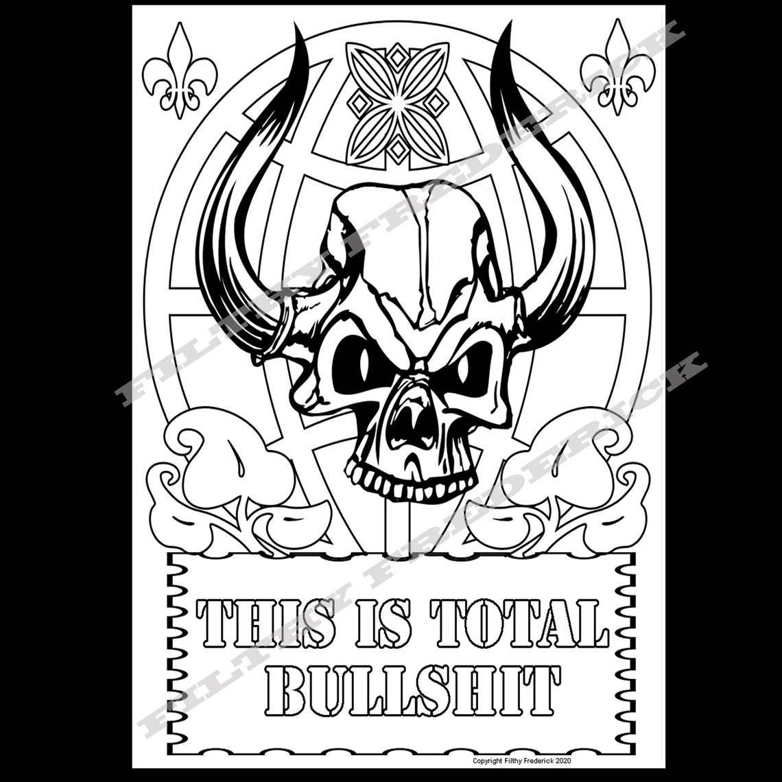 Skulls & Swear Words Coloring Pages – Adult Humor (PDF Download) - Etsy