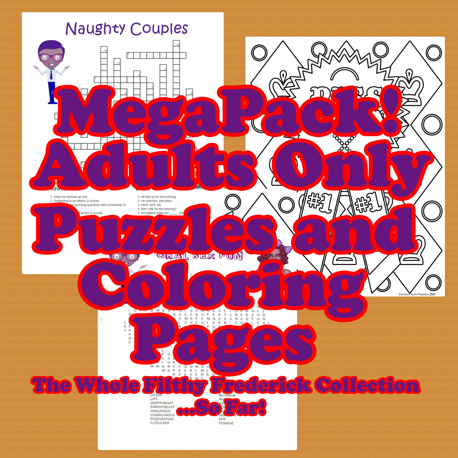 14 Page Megapack of Dirty Word Searches, Naughty Crossword Puzzles and ...