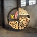 Metal Log Store Log Holder Round Shelves - Etsy Canada