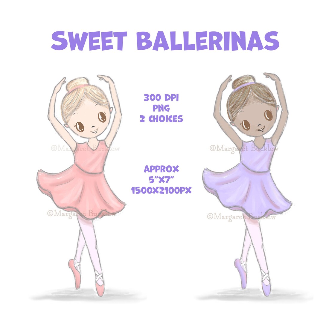 Ballerina Clipart, Cute Clipart, Ballet, Kids Clipart, Ballerina, Dance ...