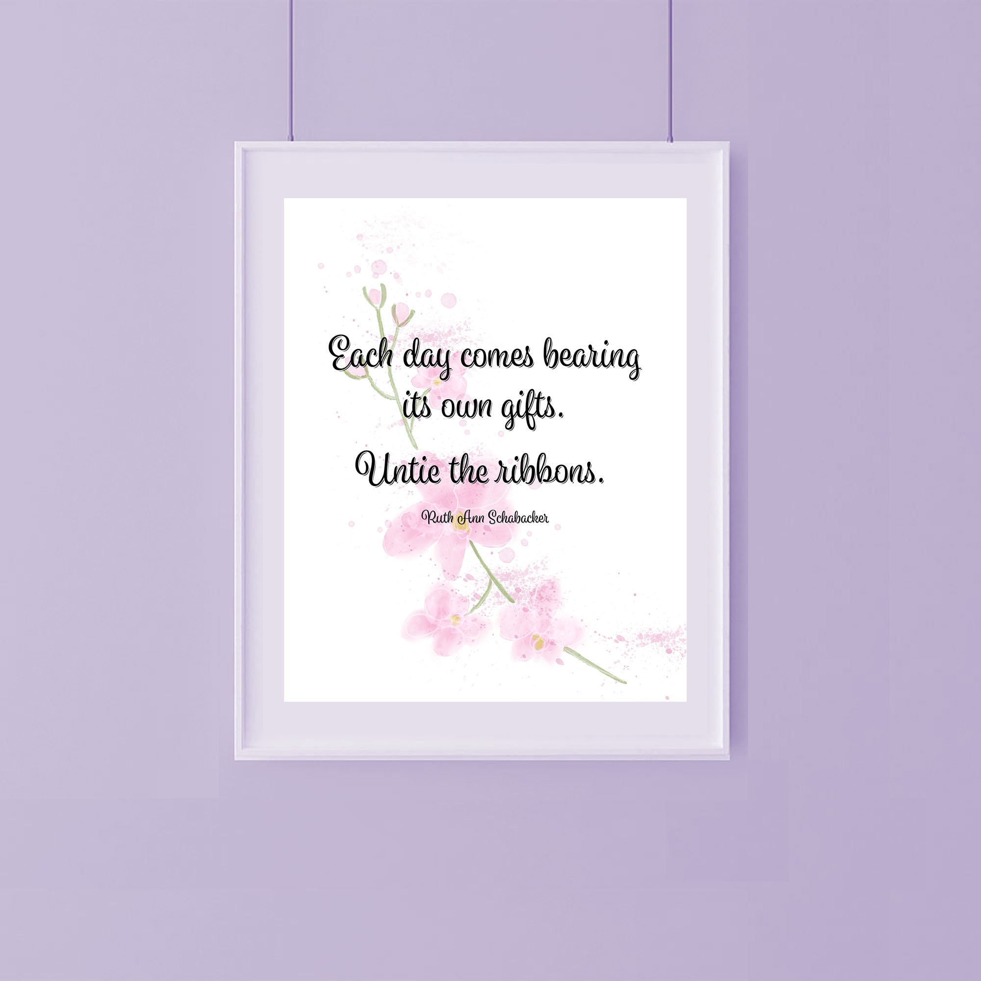 Inspirational Floral Quote Print, Cancer Support Gift (digital Download ...