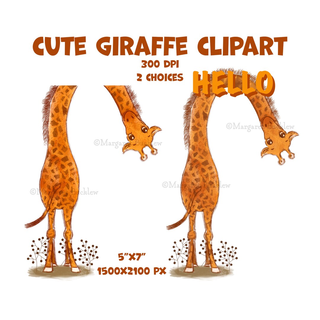 Giraffe Clipart, Zoo Cllipart, Safari Clipart, Animals Clipart, Nursery ...