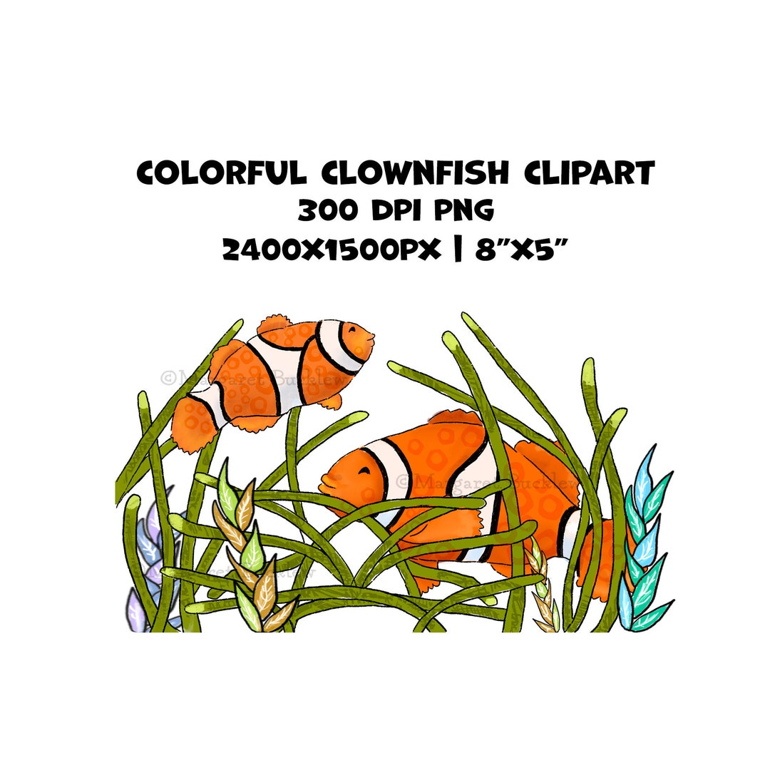 Clownfish Clipart, Under the Sea Clipart, Invitations, Printables ...
